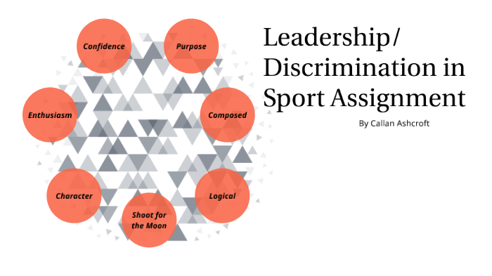 Leadership/Discrimination in Sport Assignment by Callan Ashcroft on Prezi