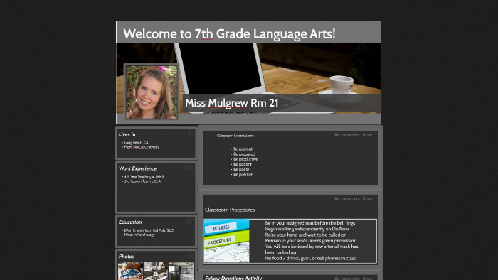 7th ELA First Day by ali mulgrew on Prezi