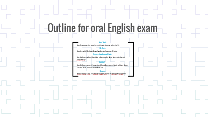 Outline for oral English exam by Søren Nørby Jensen on Prezi