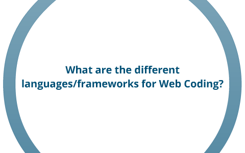 What are the different languages/framework for web coding? by Antonin Vial