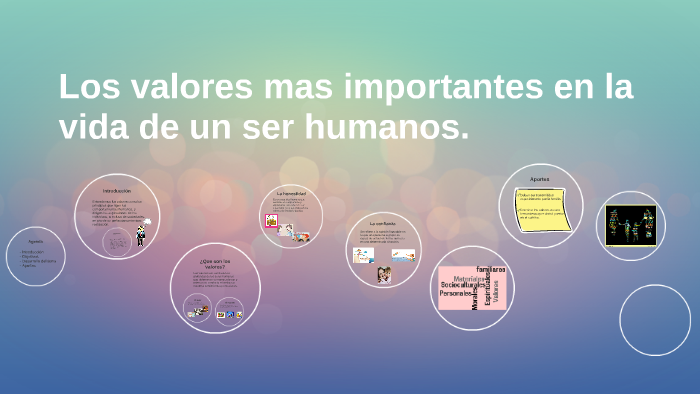 Los valores mas importantes en la vida de un ser humanos. by Gabriela ...