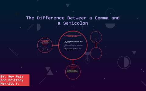The Difference Between a Comma and a Semicolon by roy pata on Prezi