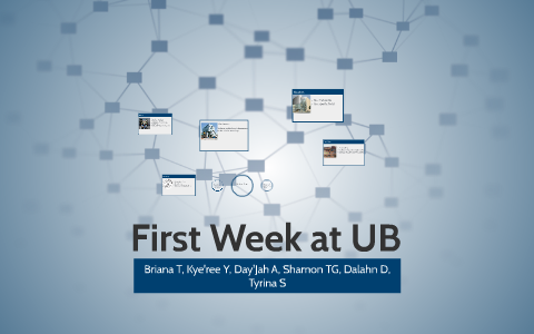 First Week at UB by Shamon Thomas
