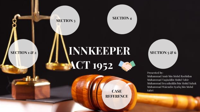 INNKEEPER ACT 1952 by Muhd Taqiuddin on Prezi