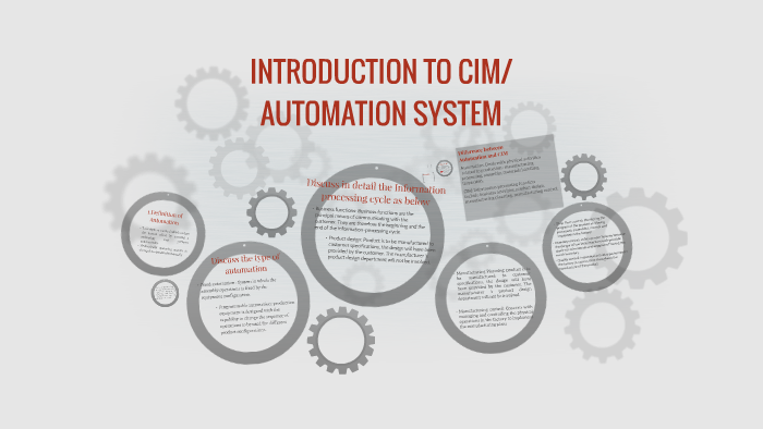 INTRODUCTION TO CIM/AUTOMATION SYSTEM by PAVITRAN MUNIANDY on Prezi