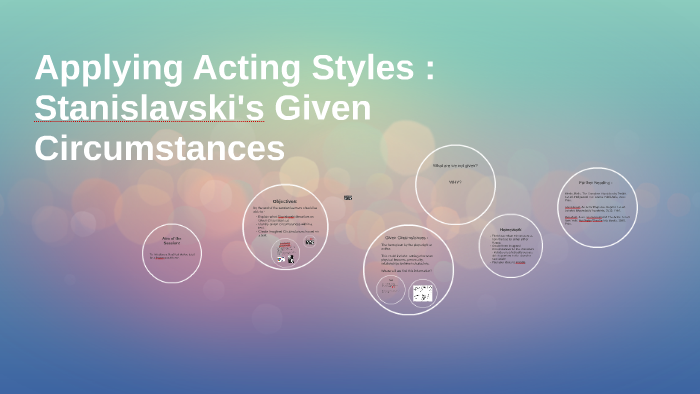 Stanislavski's Given Circumstances by Stephanie Cottle on Prezi