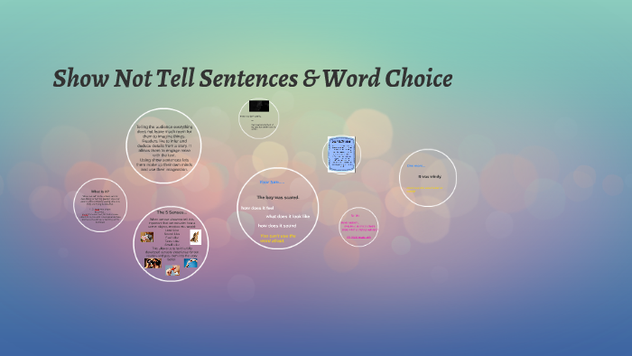 Show Not Tell Sentences & Word Choice by Lori Young on Prezi