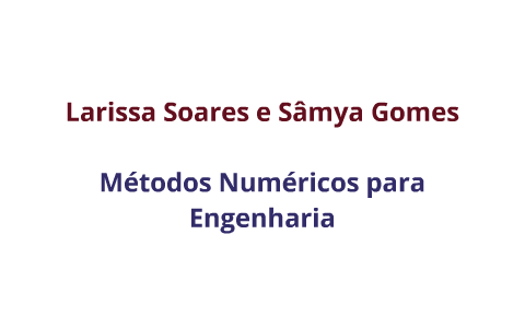 Método de Gauss-Jordan by Samya Gomes
