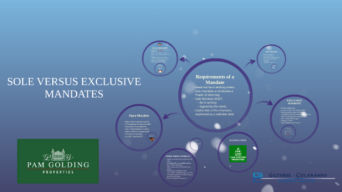 SOLE VERSUS EXCLUSIVE MANDATES by Melissa Webb on Prezi