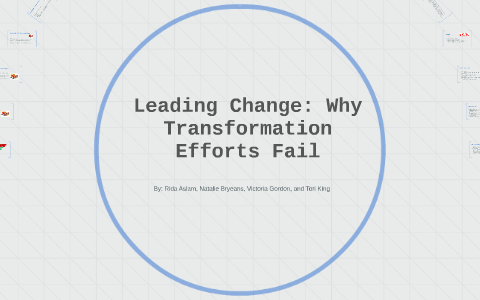 Leading Change: Why Transformation Efforts Fail by Tori King on Prezi