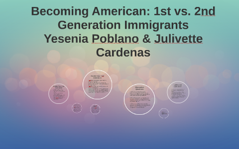 Becoming American: 1st vs. 2nd Generation Immigrants by Yesenia Poblano ...