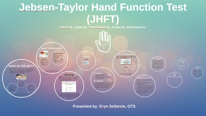 Jebsen Taylor Hand Function Test by Eryn Sellarole on Prezi