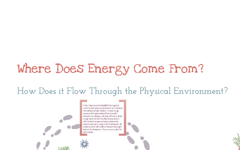 Where Does Energy Come From and How Does it Flow Through the Physical ...
