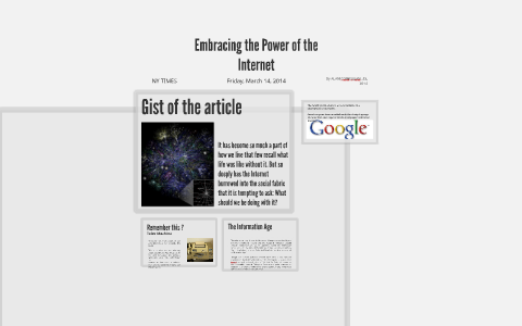 Embracing the Power of the Internet by Barry Ling on Prezi