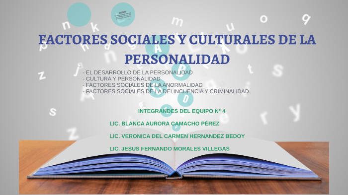 factores sociales y culturales de la personalidad. by Aürora Camacho on ...