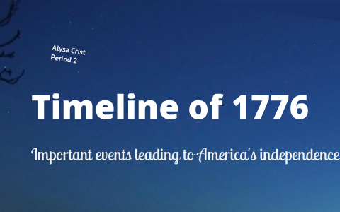 1776 timeline by Alysa Crust on Prezi