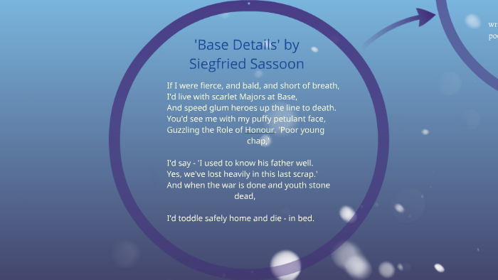 'Base Details' by Siegfried Sassoon by Vanesa Strelciunas on Prezi
