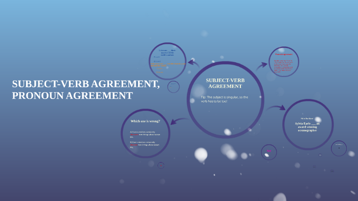 SUBJECT-VERB AGREEMENT, PRONOUN AGREEMENT, REFERENCE by Mikayla Quarles ...