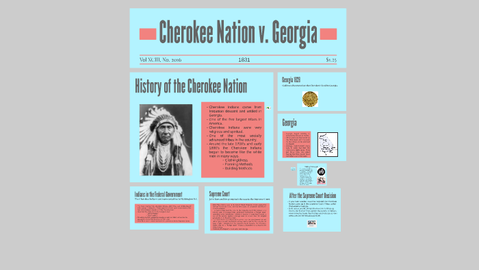 Cherokee Nation v. Georgia by Marisa Clifton on Prezi