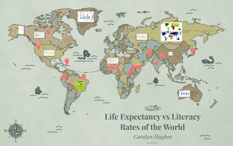 Life Expectancy vs Literacy Rates of the World by Carolyn Hughes on Prezi