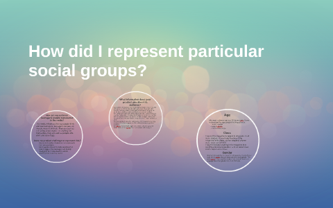 How did I represent particular social groups? by on Prezi