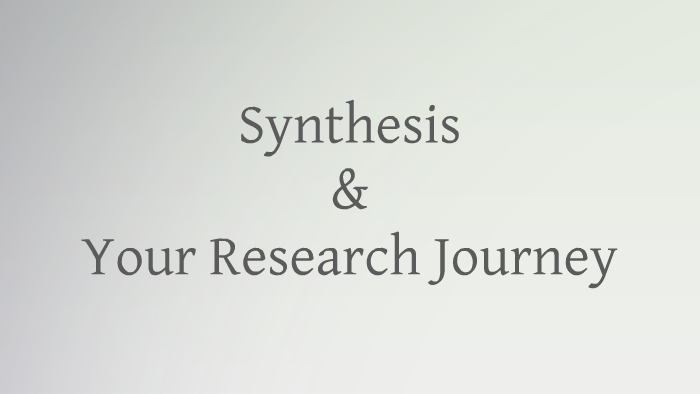 Synthesis by Chris Talbert