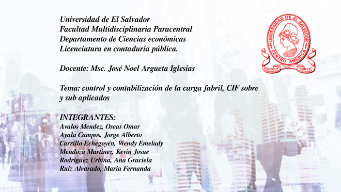 costo I Grupo 5 control y contabilización de de la carga fabril, CIF by ...