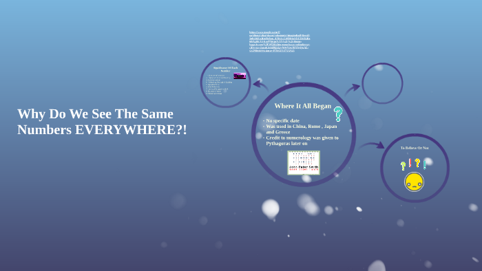 Why Do We See The Same Numbers EVERYWHERE?! by Jenny Esg. on Prezi