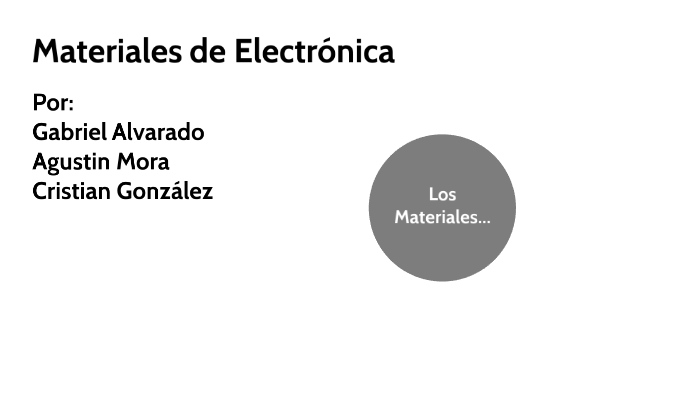 Materiales de Electrónica by Cristian 19300089 on Prezi