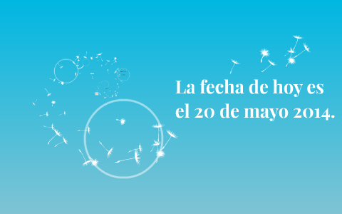 La fecha de hoy es by on Prezi