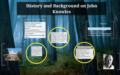 History and Background on John Knowles by Alex Whitehead on Prezi