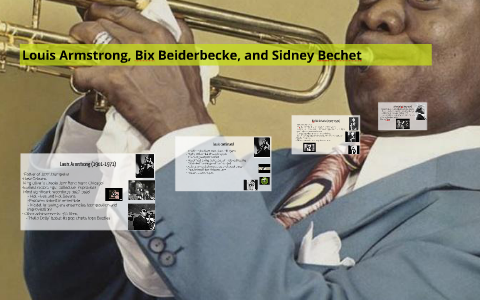 Louis Armstrong, Bix Beiderbecke, and Sidney Bechet by Matthew Postle ...