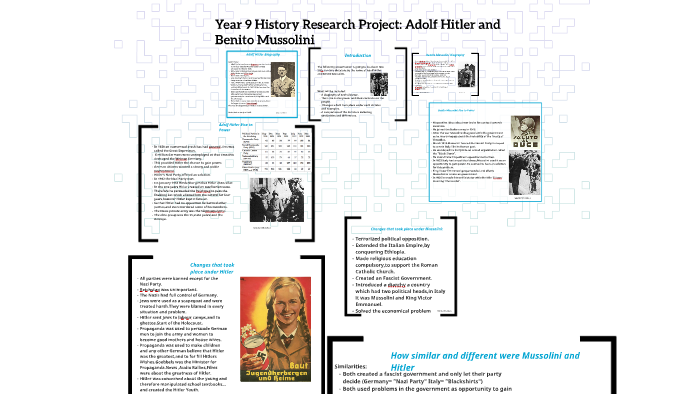 Year 9 History Research Project: Adolf Hitler and Benito Mus by Amer ...