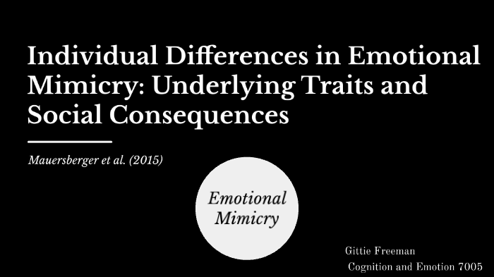 Emotional Mimicry - Emotion and Cognition by Gittie Freeman on Prezi