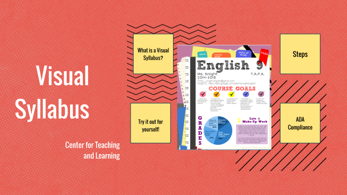 Creating a Visual Syllabus for Your Class by Bijal Pandya-Provenza on Prezi