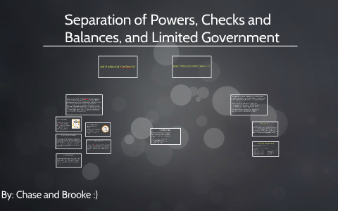 Separation of Powers, Checks and Balances, and Limited Government by ...