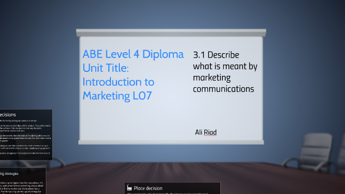 ABE Level 4 Diploma by ali riad on Prezi