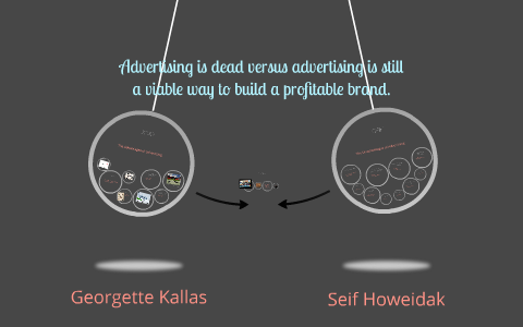 Advertising is dead versus advertising is still a viable way by on Prezi
