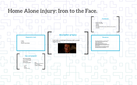 Home Alone injury: Iron to the Face. by