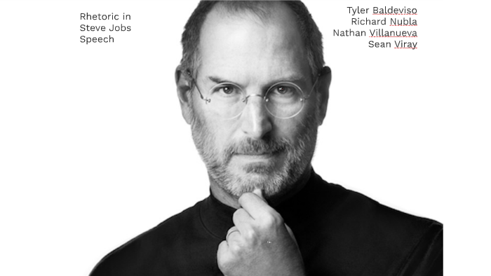 Rhetoric in Steve Jobs Speech by Tyler Baldeviso on Prezi