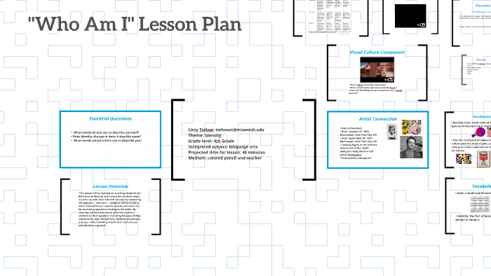 Identity Lesson Plan by Elizabeth Tatlow