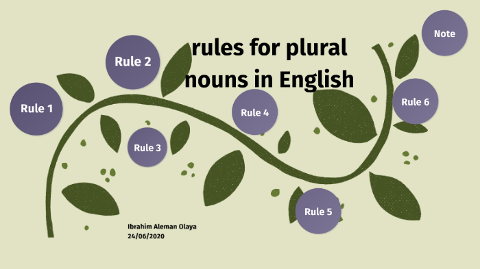 rules for plural nouns in English by Candy Queen on Prezi