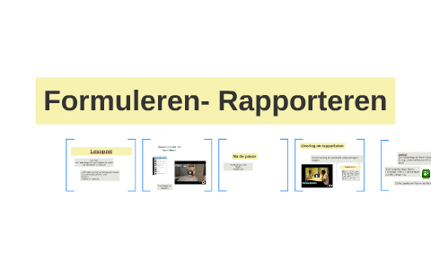 Formuleren- Rapporteren by Marloes Aalbers on Prezi