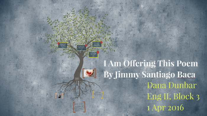 I Am Offering This Poem by Dana Dunbar on Prezi I Am Offering This Poem by Dana Dunbar on Prezi