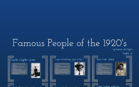 Famous People of the 1920's by Hannah K