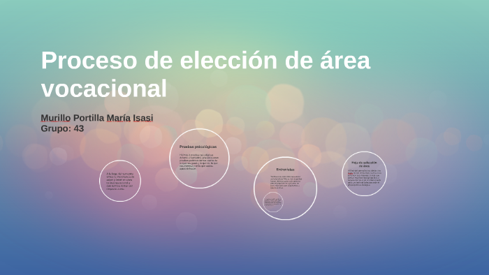 Proceso de elección de área vocacional by isasi murillo on Prezi