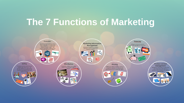 the 7 functions of marketing by Marika Bacco on Prezi