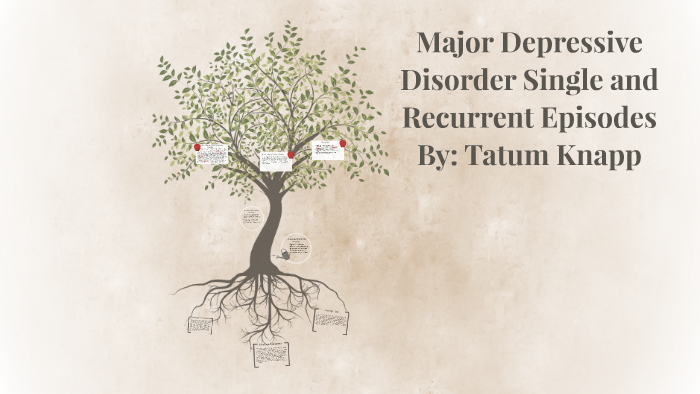 Major Depressive Disorder Single and Recurrent Episodes by Tatum` Knapp ...