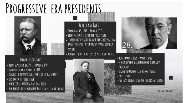 Progressive Era presidents by Maria Meyer on Prezi