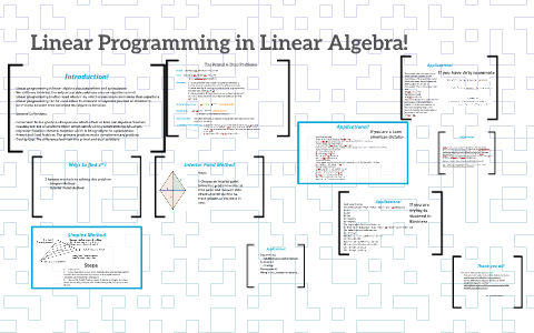 Linear Programming in Linear Algebra! by Juan Margitic on Prezi